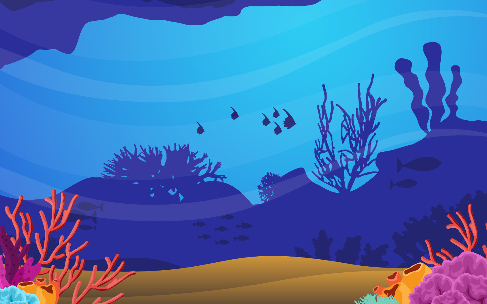 Marine Coral Reef - Illustration #125134 - TemplateMonster