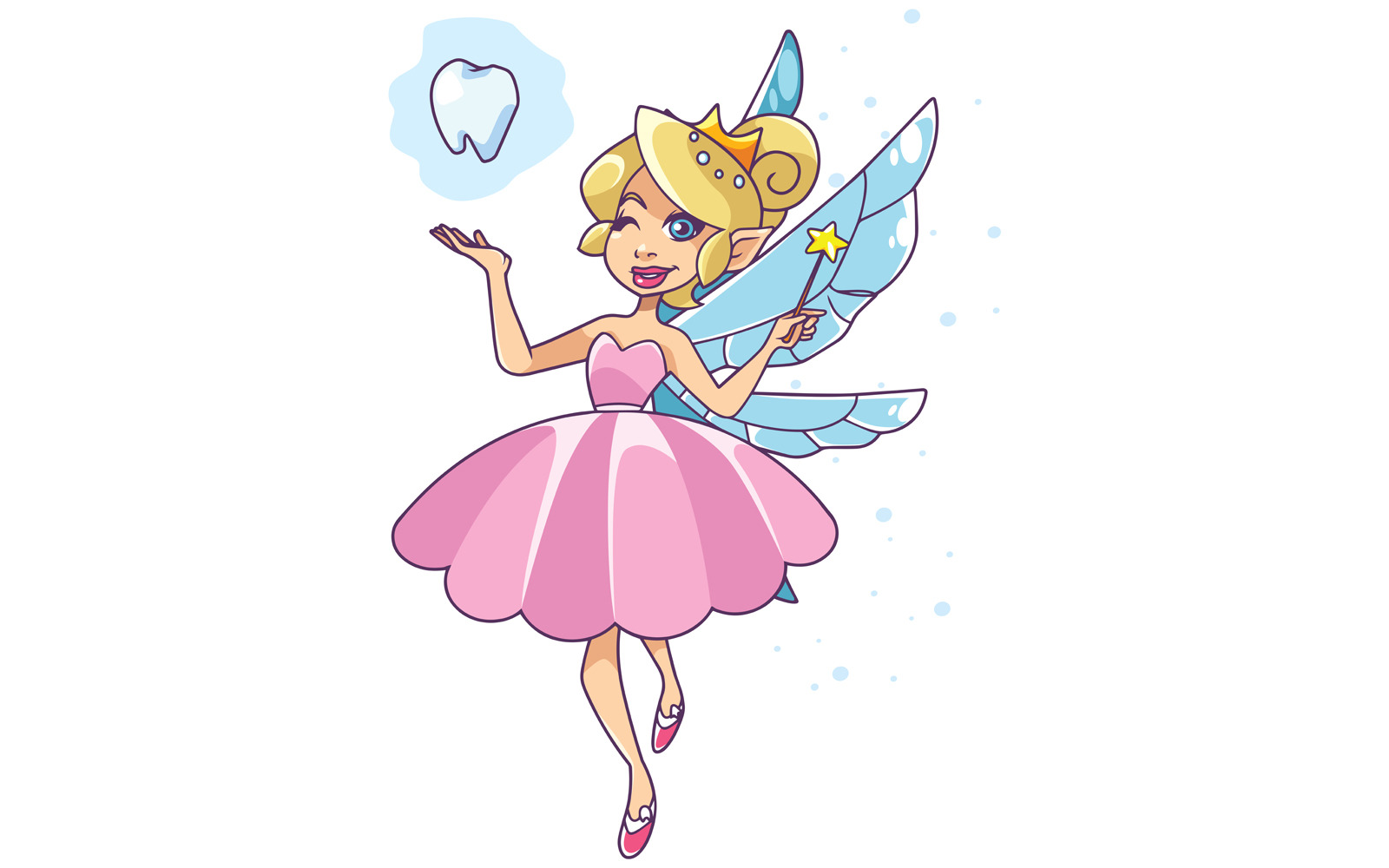 Tooth Fairy on White - Illustration #125119 - TemplateMonster