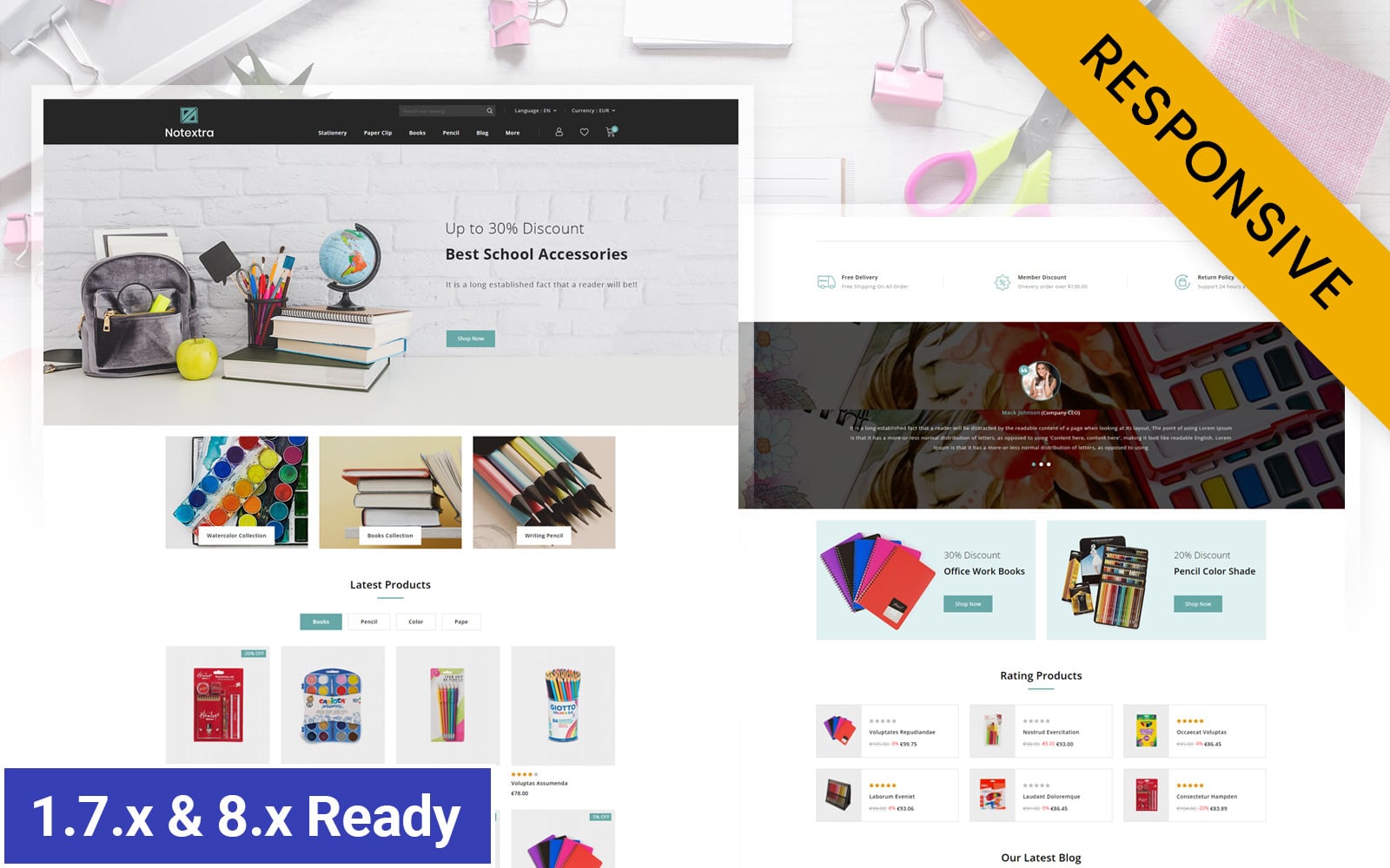 Notextra - Stationery Store PrestaShop Responsive Theme