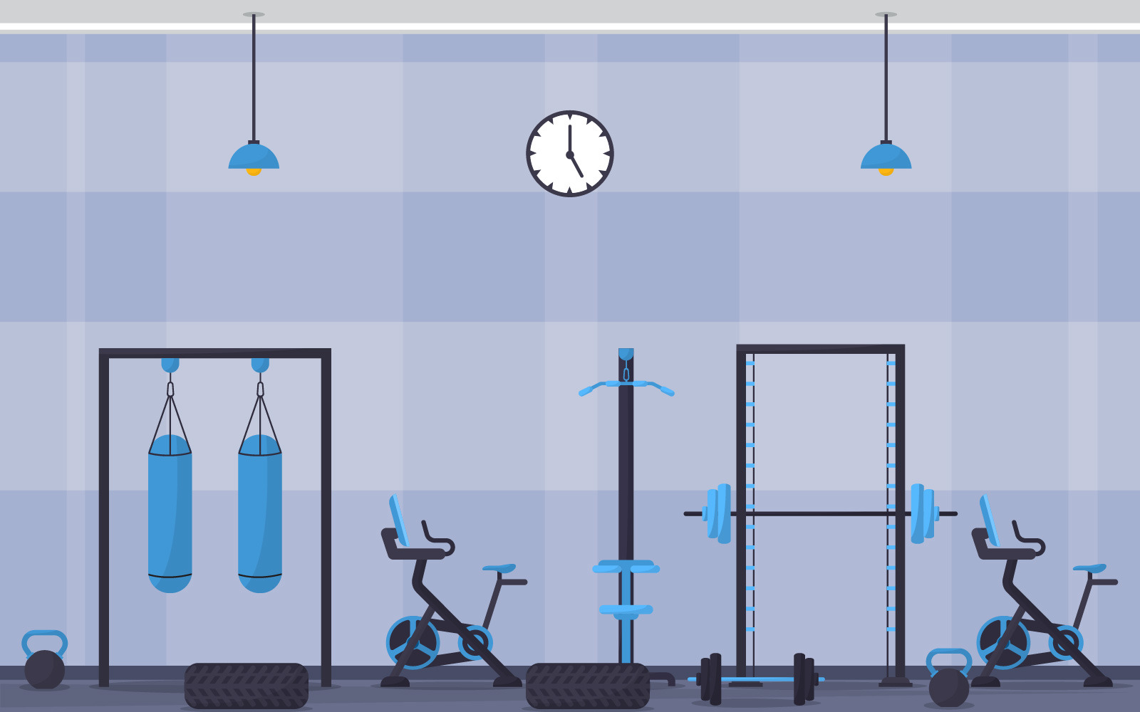 Sport Gym Bodybuilding - Illustration - TemplateMonster