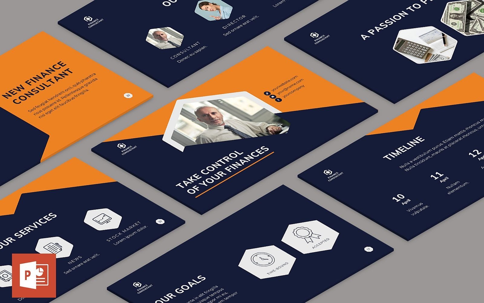 Finance Consultant Presentation PowerPoint template