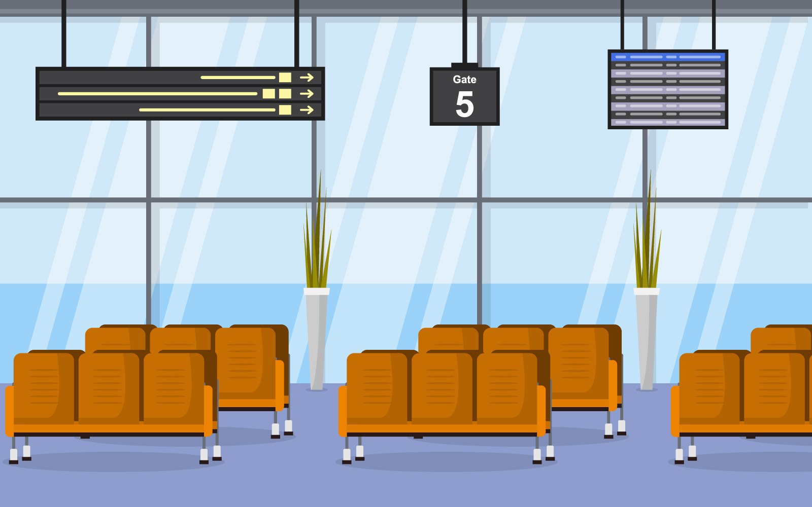 Terminal Gate Interior - Illustration - TemplateMonster
