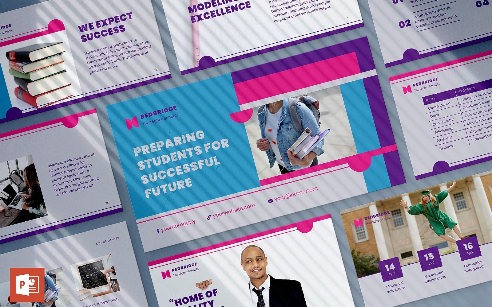 Education Presentation PowerPoint template - TemplateMonster