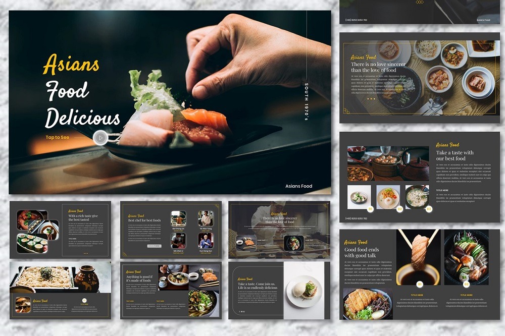Asians Food - Food & Beverage Presentation PowerPoint template