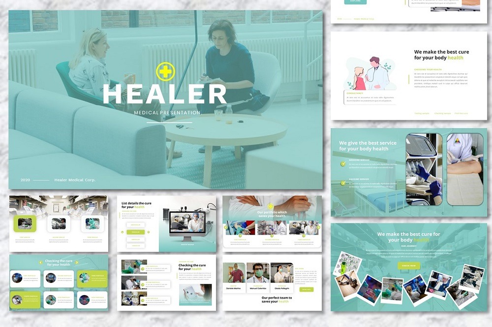 Healer - Medicine PowerPoint template - TemplateMonster