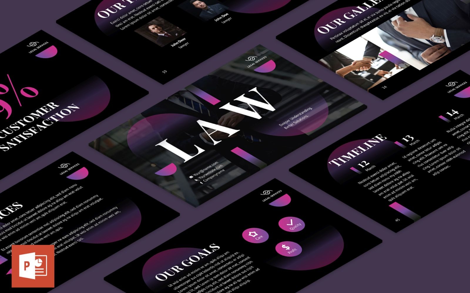 Lawyer Presentation PowerPoint template - TemplateMonster