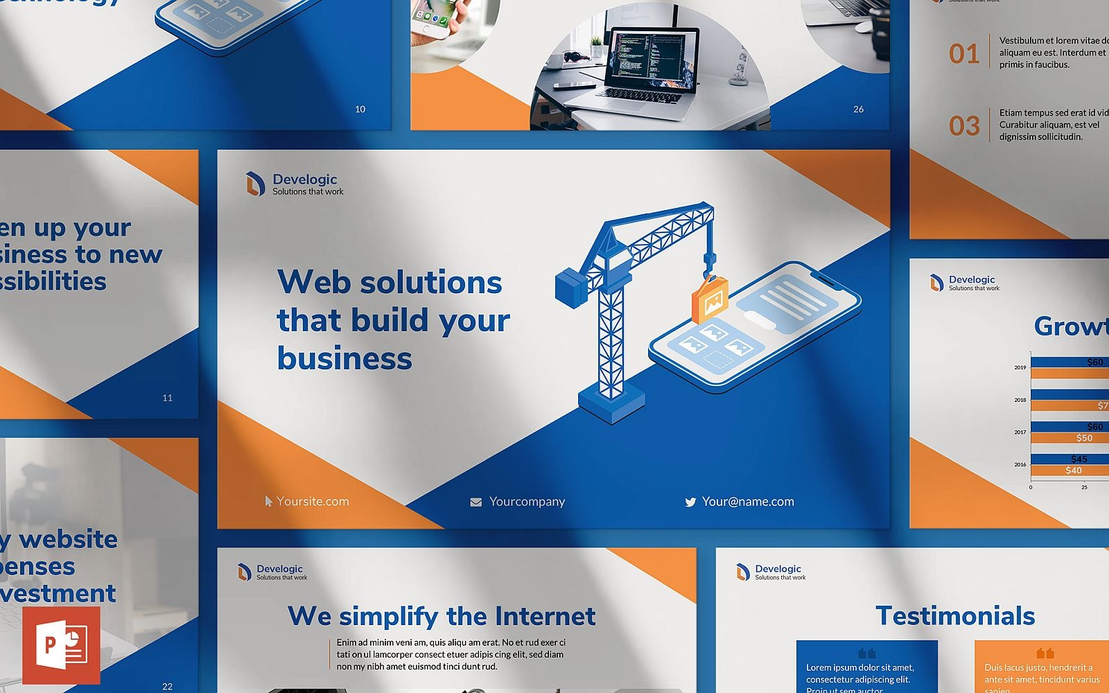 Web and Mobile App Development Presentation PowerPoint template Web and Mobile App Development Presentation PowerPoint template