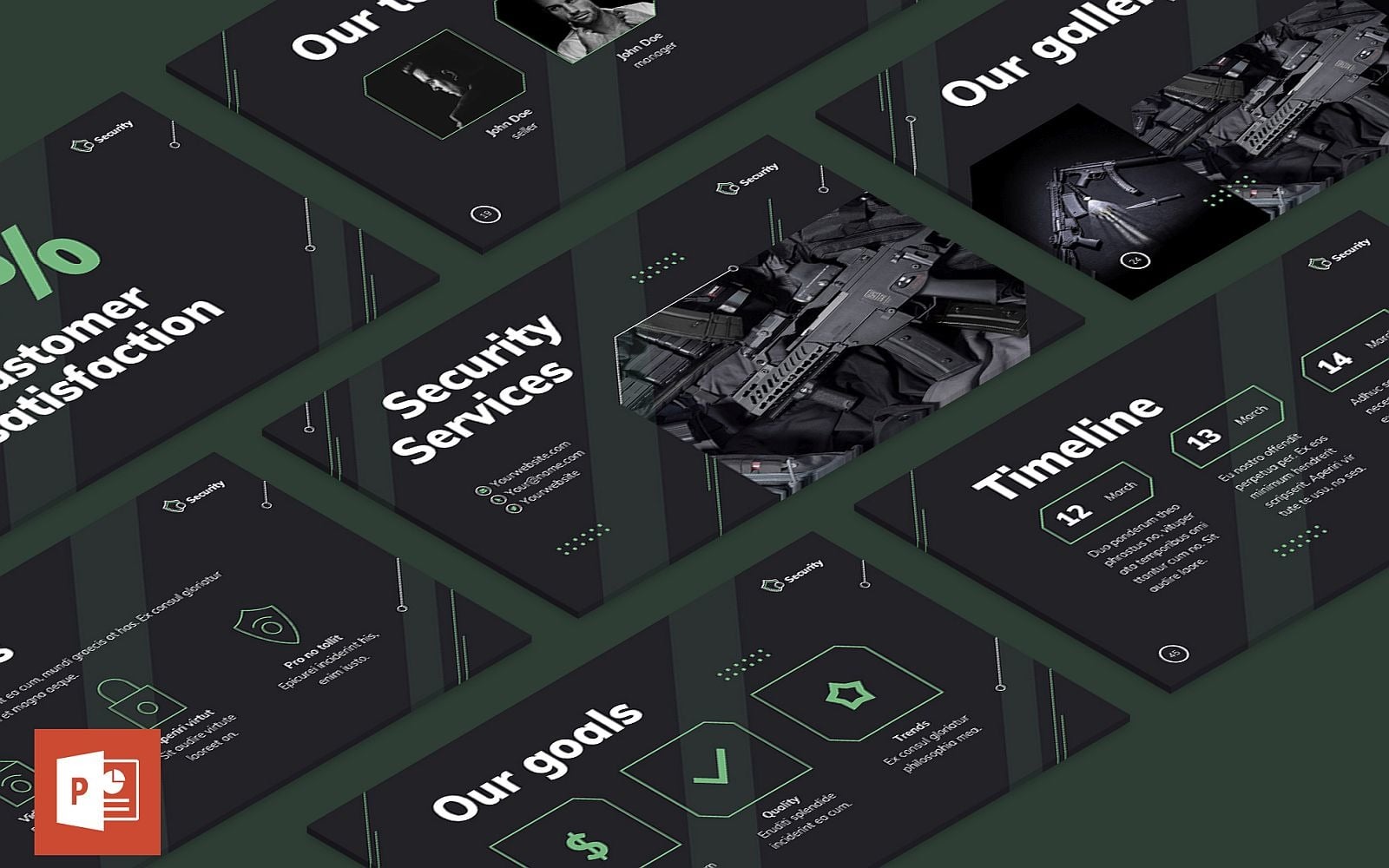 Security Guard Presentation PowerPoint template