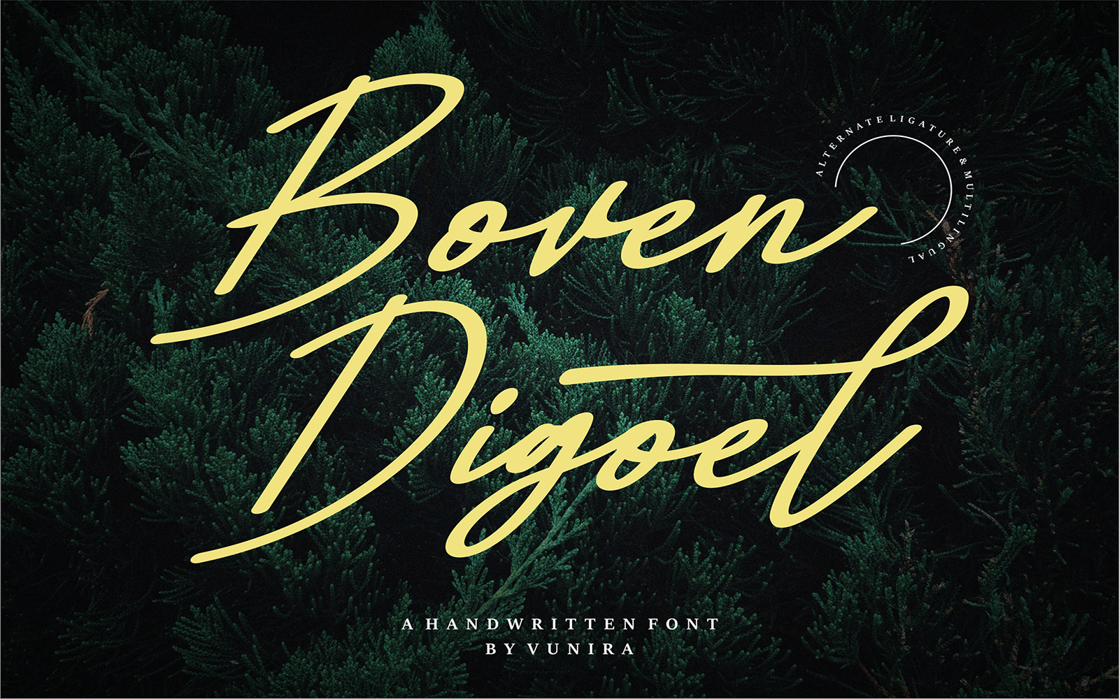 Boven Digoel | A Handwritten Font #144080 - TemplateMonster