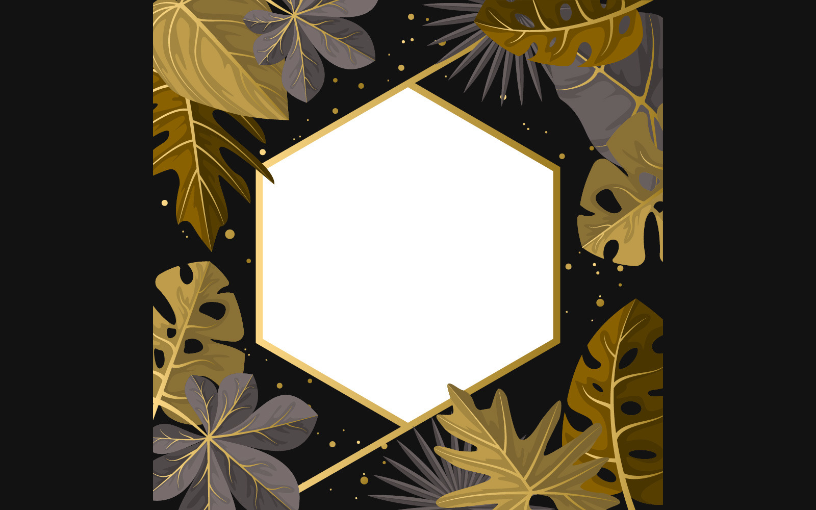 Golden Polygon Frame - Illustration #144929 - TemplateMonster