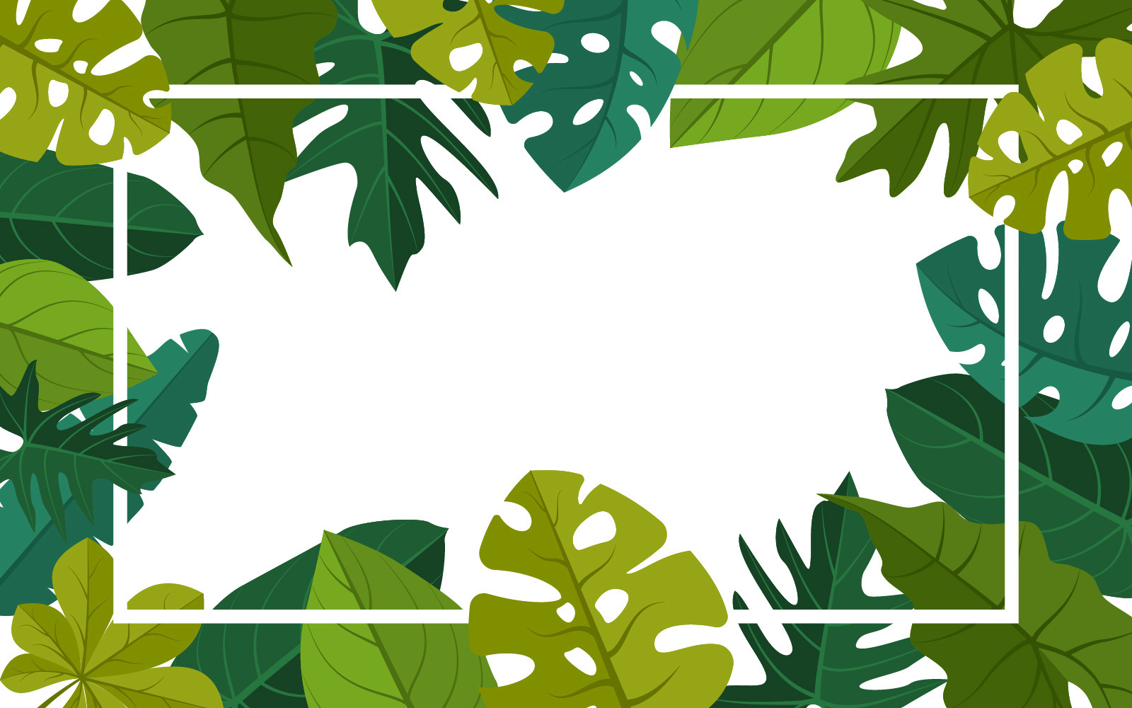 Rectangle Leaf Border - Illustration - TemplateMonster