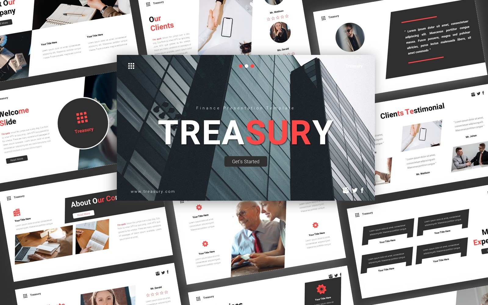 Treasury Finance Presentation PowerPoint template