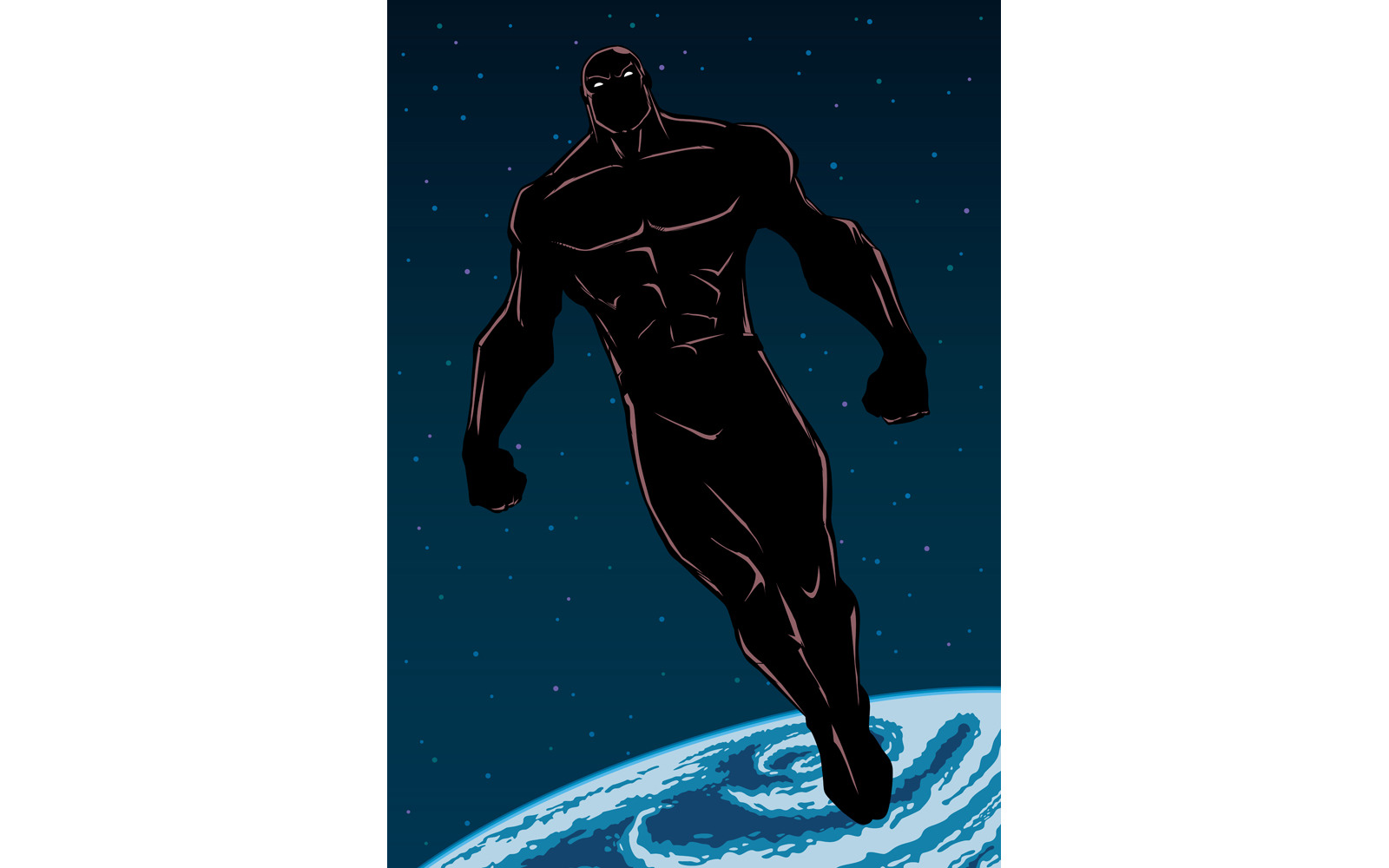 Superhero Flying in Space - Illustration - TemplateMonster