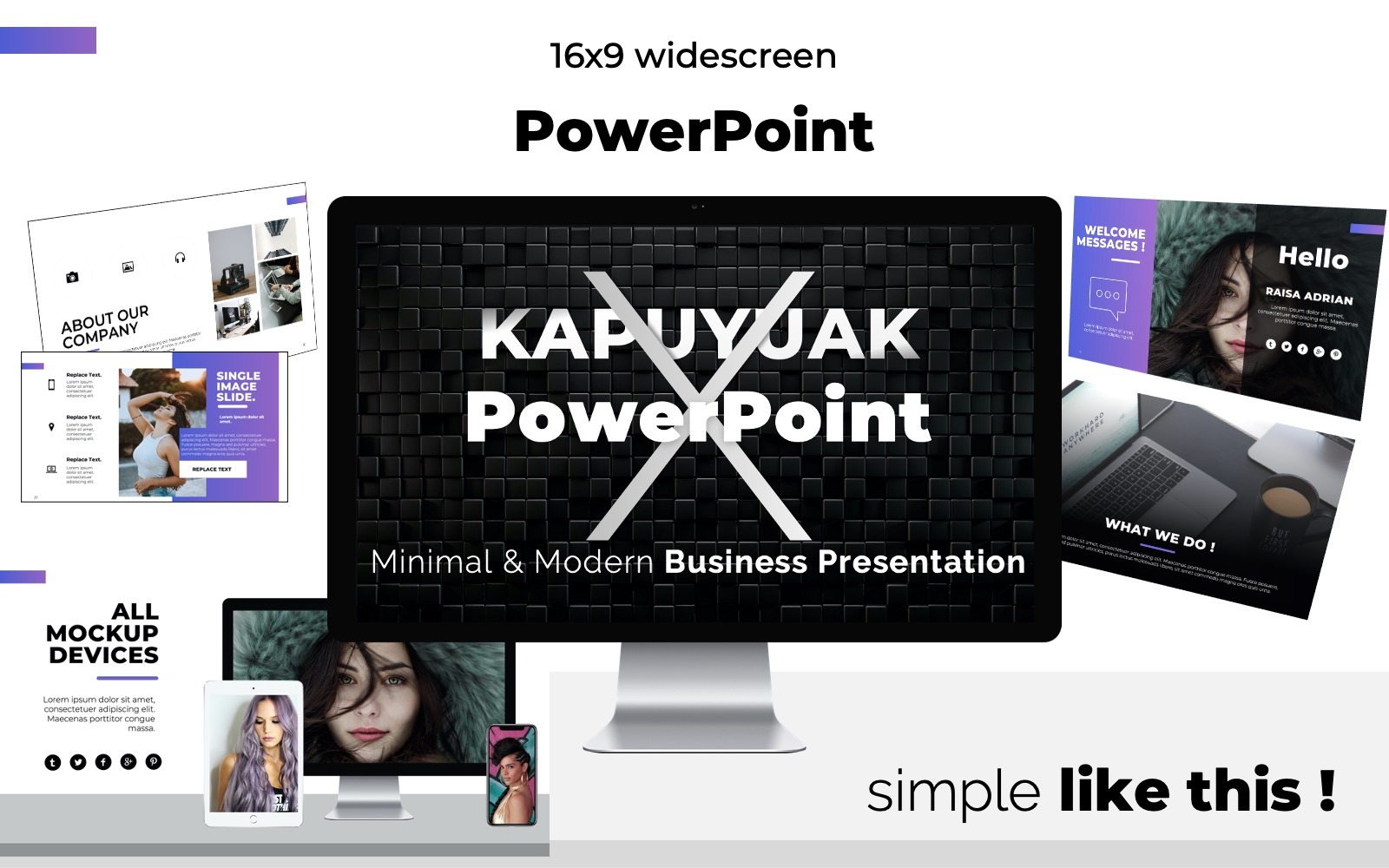 KAPUYUAK X PowerPoint template #145912 - TemplateMonster