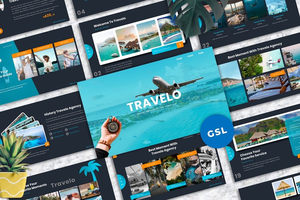 Travelo - Travel Google Slides #146372 - TemplateMonster
