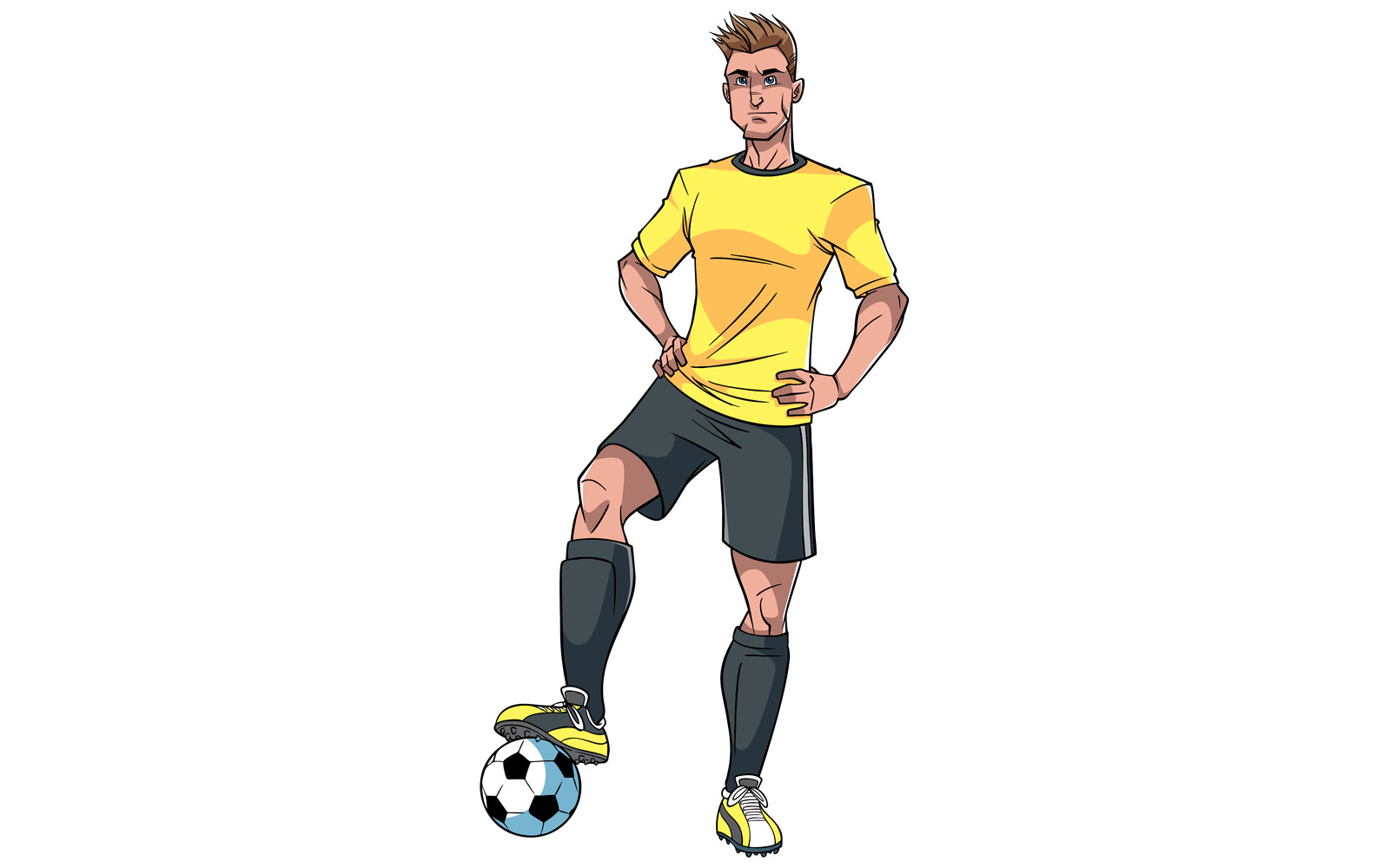 Football Player - Illustration #146971 - TemplateMonster
