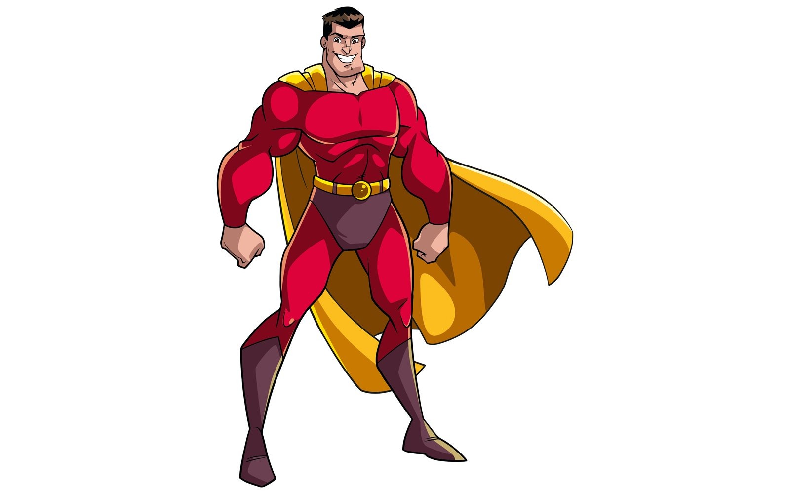 Superhero Standing Tall - Illustration - TemplateMonster