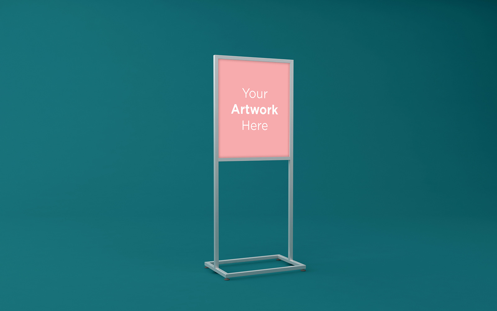 Double pole diplay Stand Advertising Board product mockup