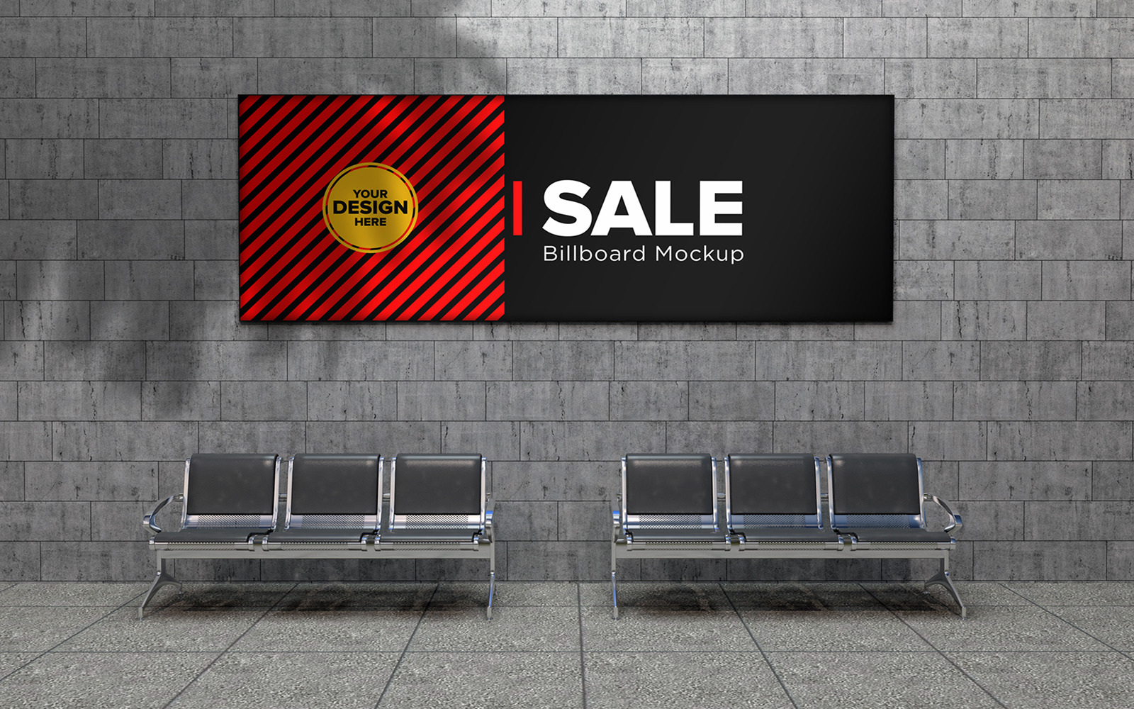 Indoor Station Advertising Billboard product mockup