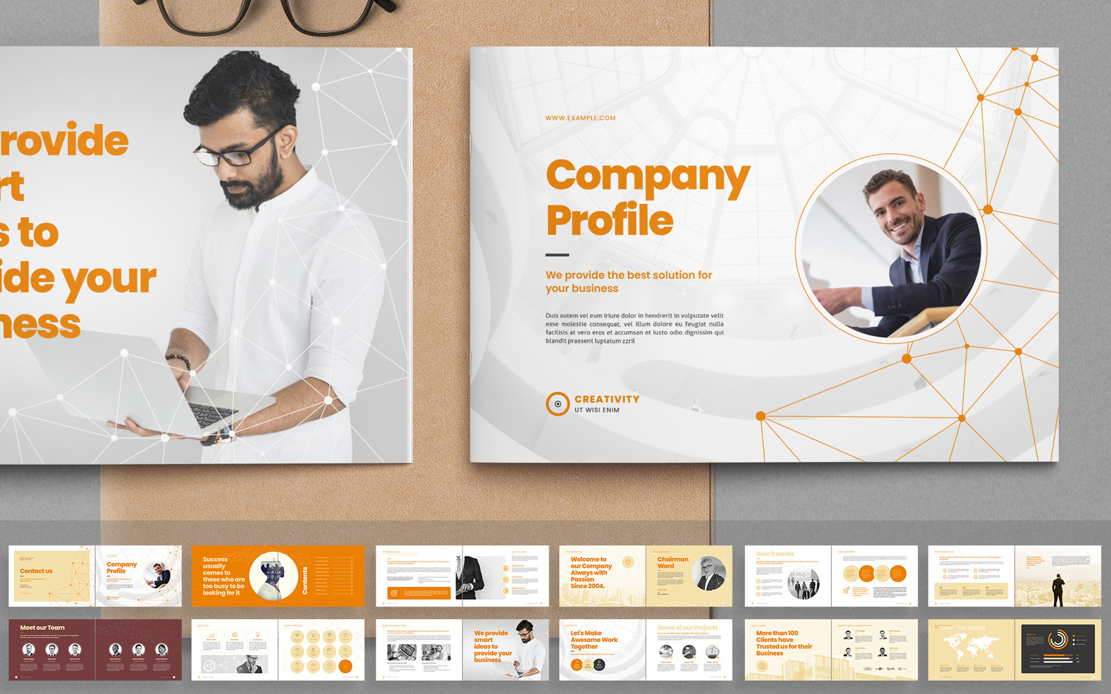 Company Profile Landscape Creative - Corporate Identity Template