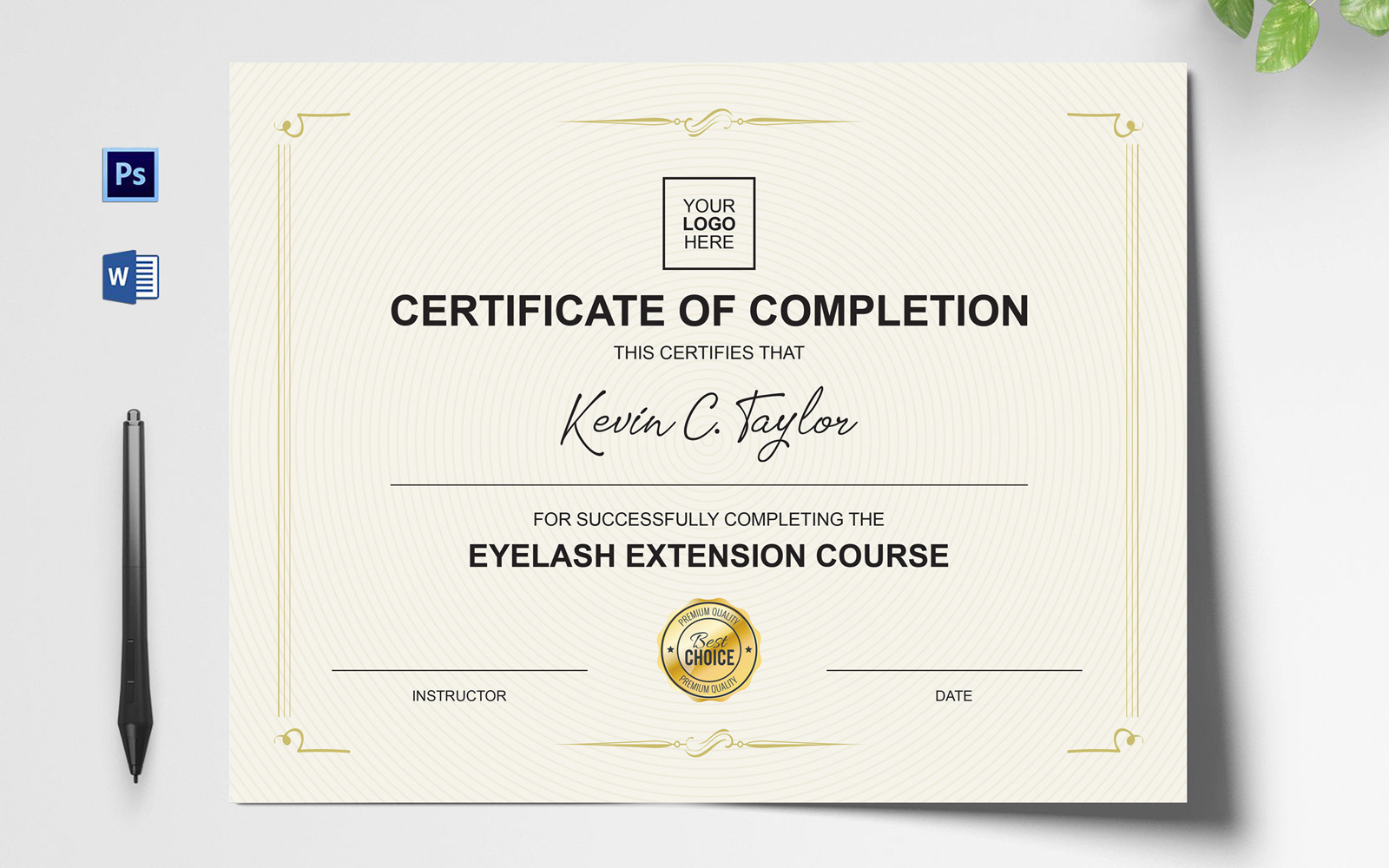 Simple Border Certificate Template #149926 - TemplateMonster