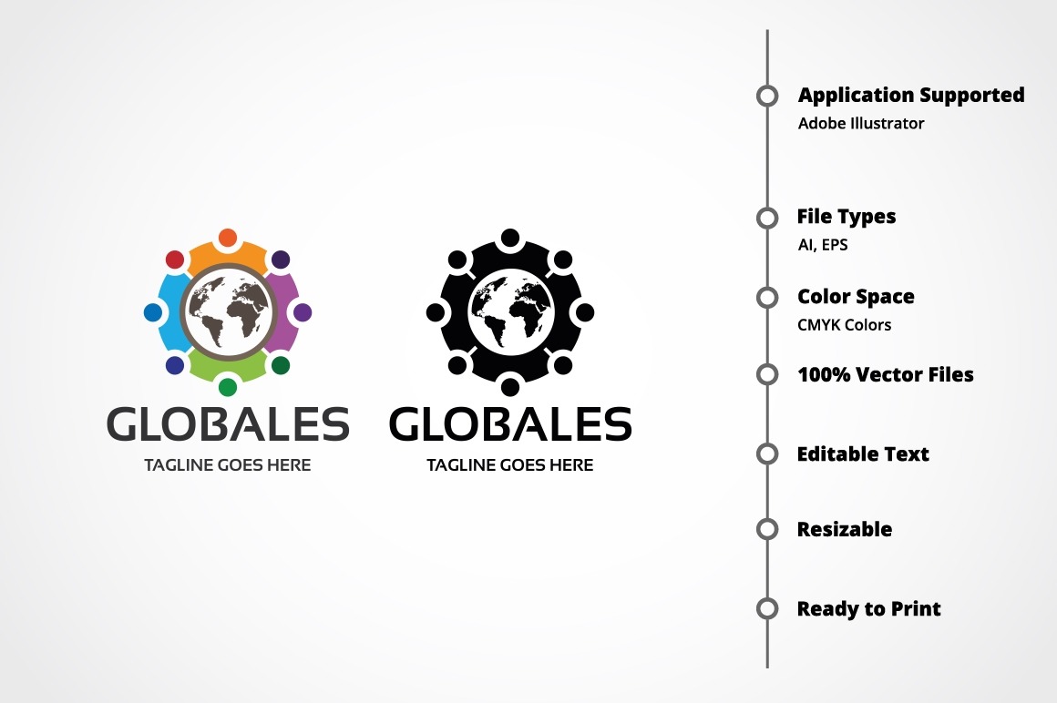 Globales Logo Template #150098 - TemplateMonster