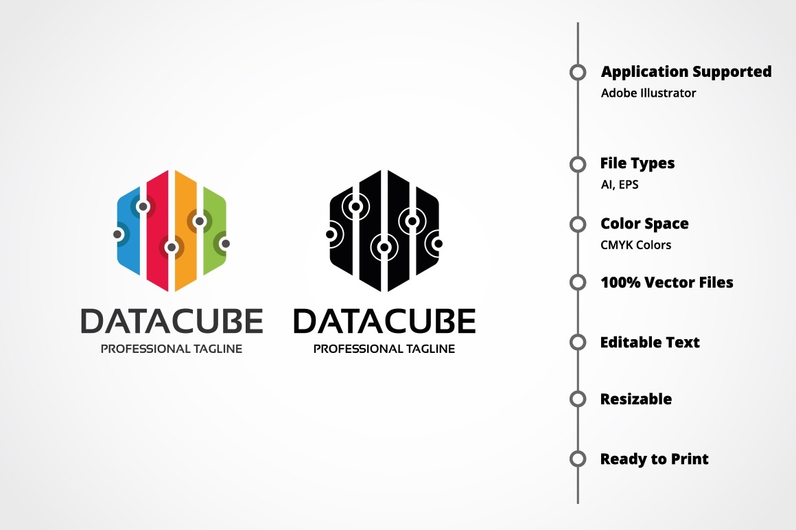 Data Cube Logo Template #150337 - TemplateMonster