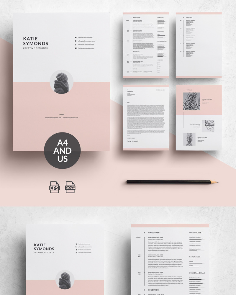 5 Pages Word CV Resume Template #150789 - TemplateMonster