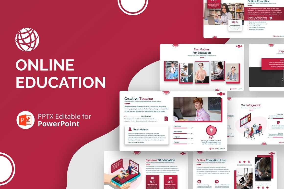 Online Education Presentation PowerPoint template