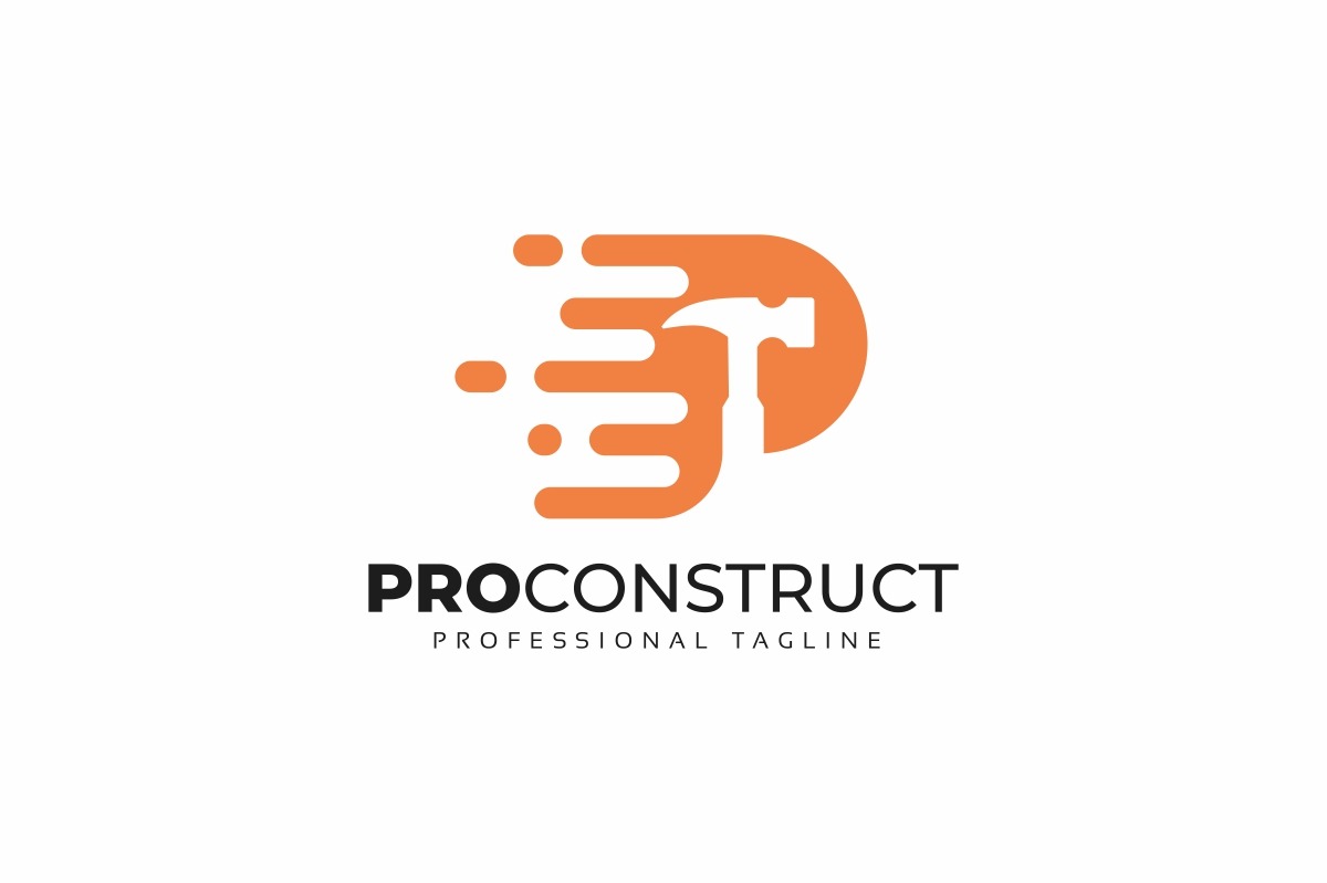 Pro Construct P Letter Logo Template - TemplateMonster