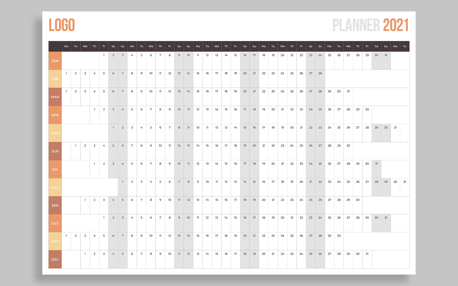 Annual Year 2021 Planner #151659 - TemplateMonster