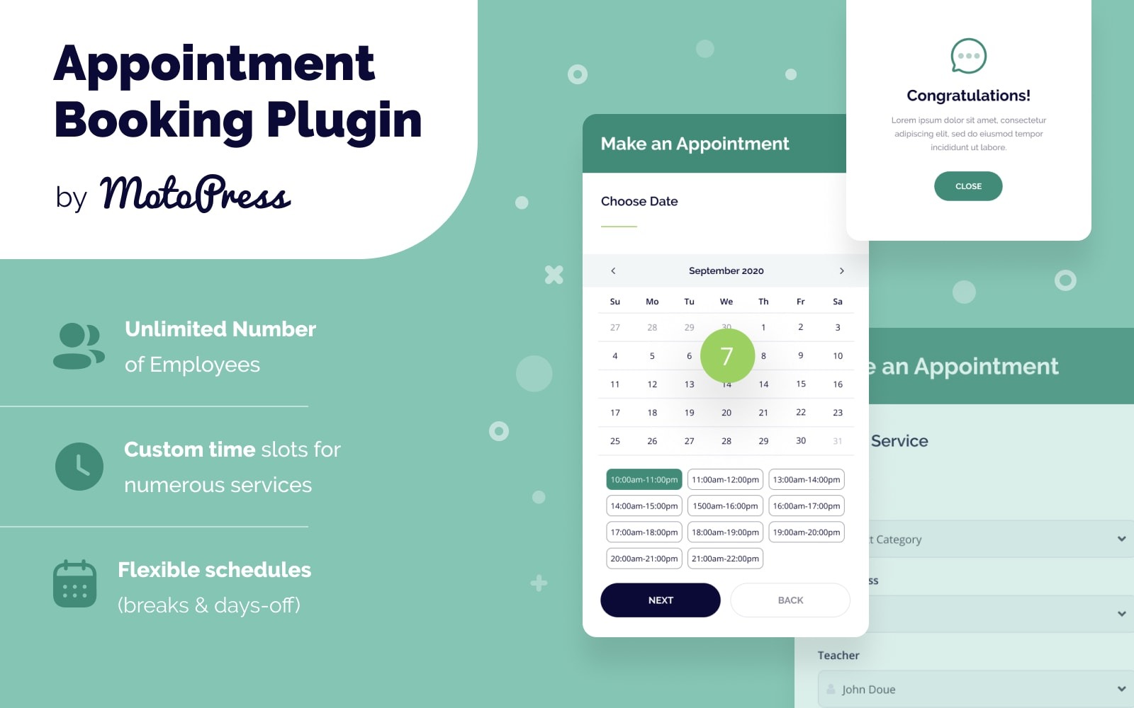 Appointment Booking WordPress Plugin TemplateMonster