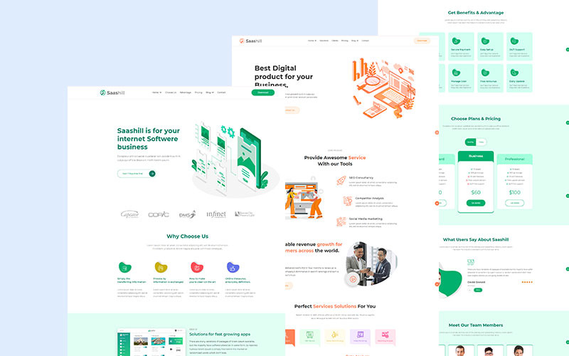 Saashill -Software Website Template #151863 - TemplateMonster