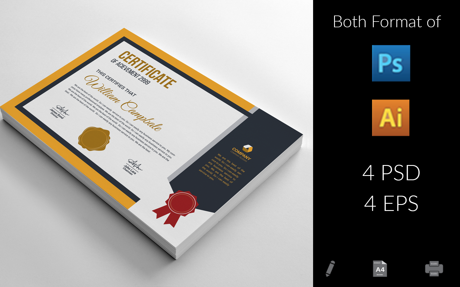 Modern Award Certificate Template #152078 - TemplateMonster