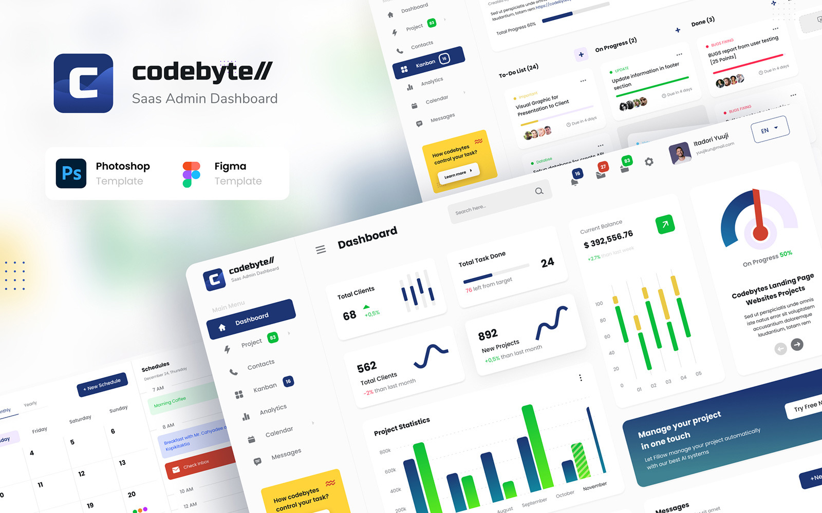 Codebyte - Saas Admin Dashboard UI Elements - TemplateMonster