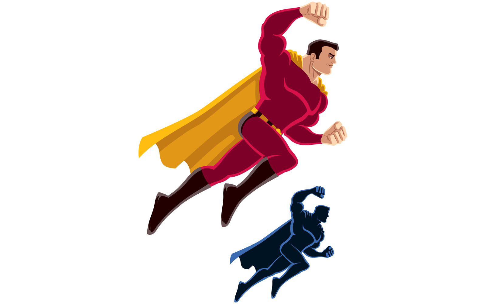 Superhero Attack - Illustration #152581 - TemplateMonster