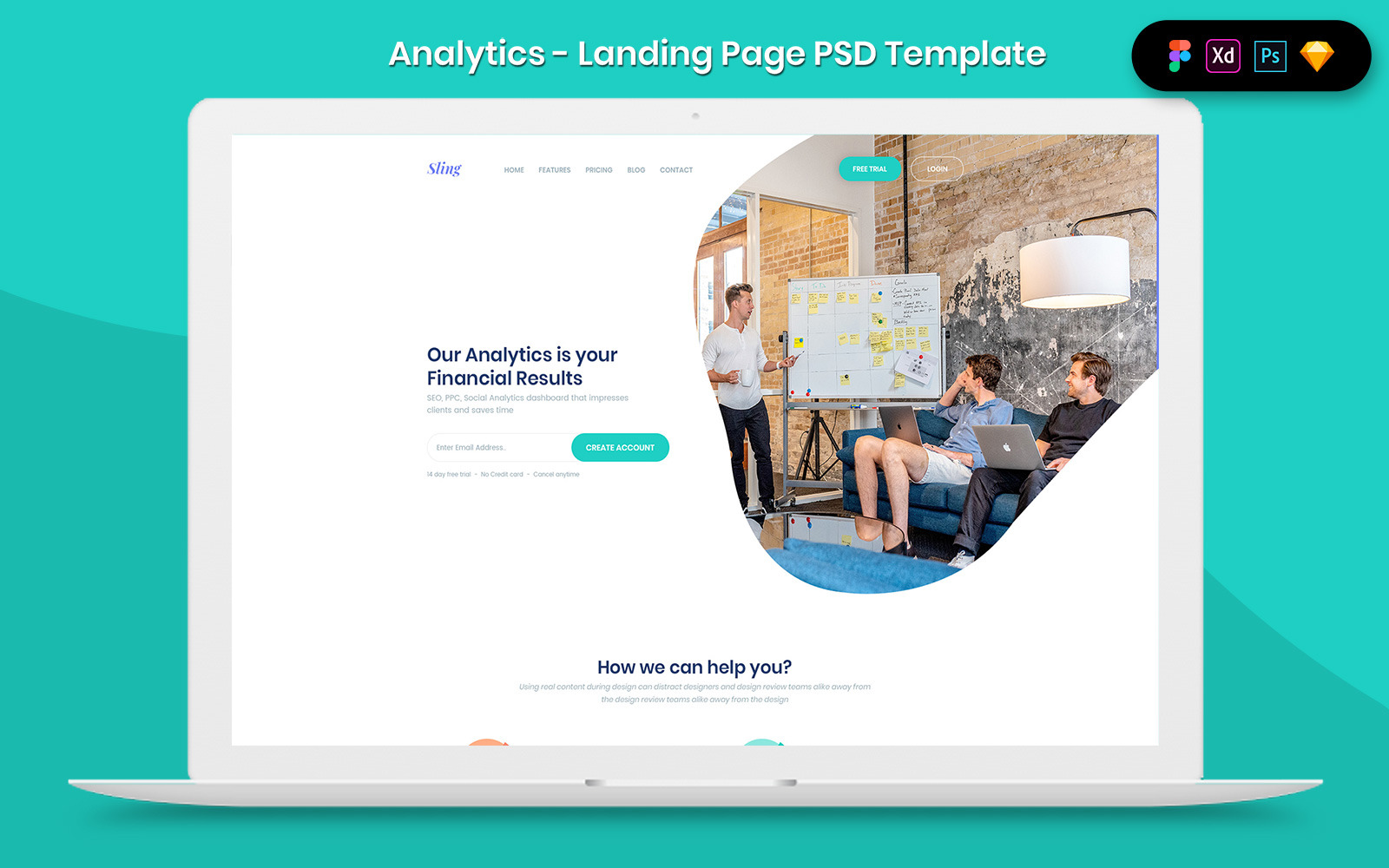 Analytics Landing Page Template UI Elements - TemplateMonster