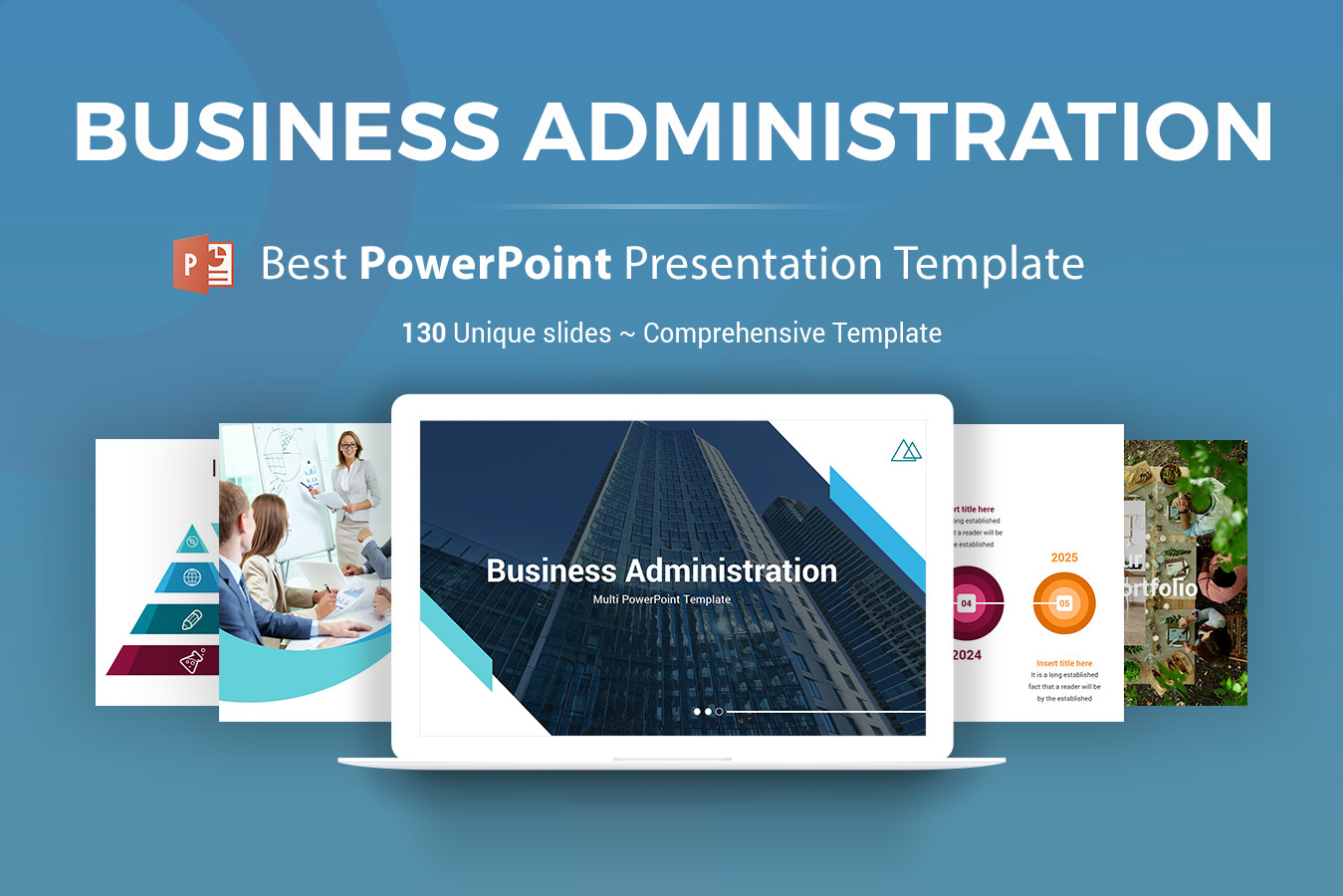 Business Administration PowerPoint template - TemplateMonster