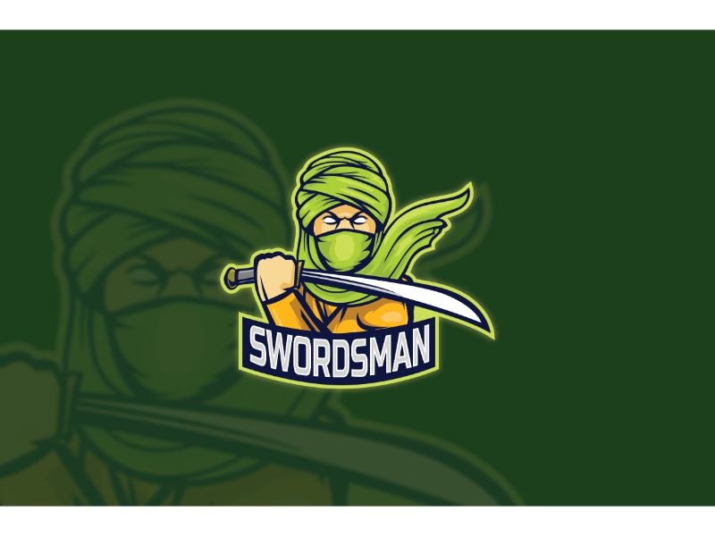 Esport Swordsman Logo Template #155126 - TemplateMonster