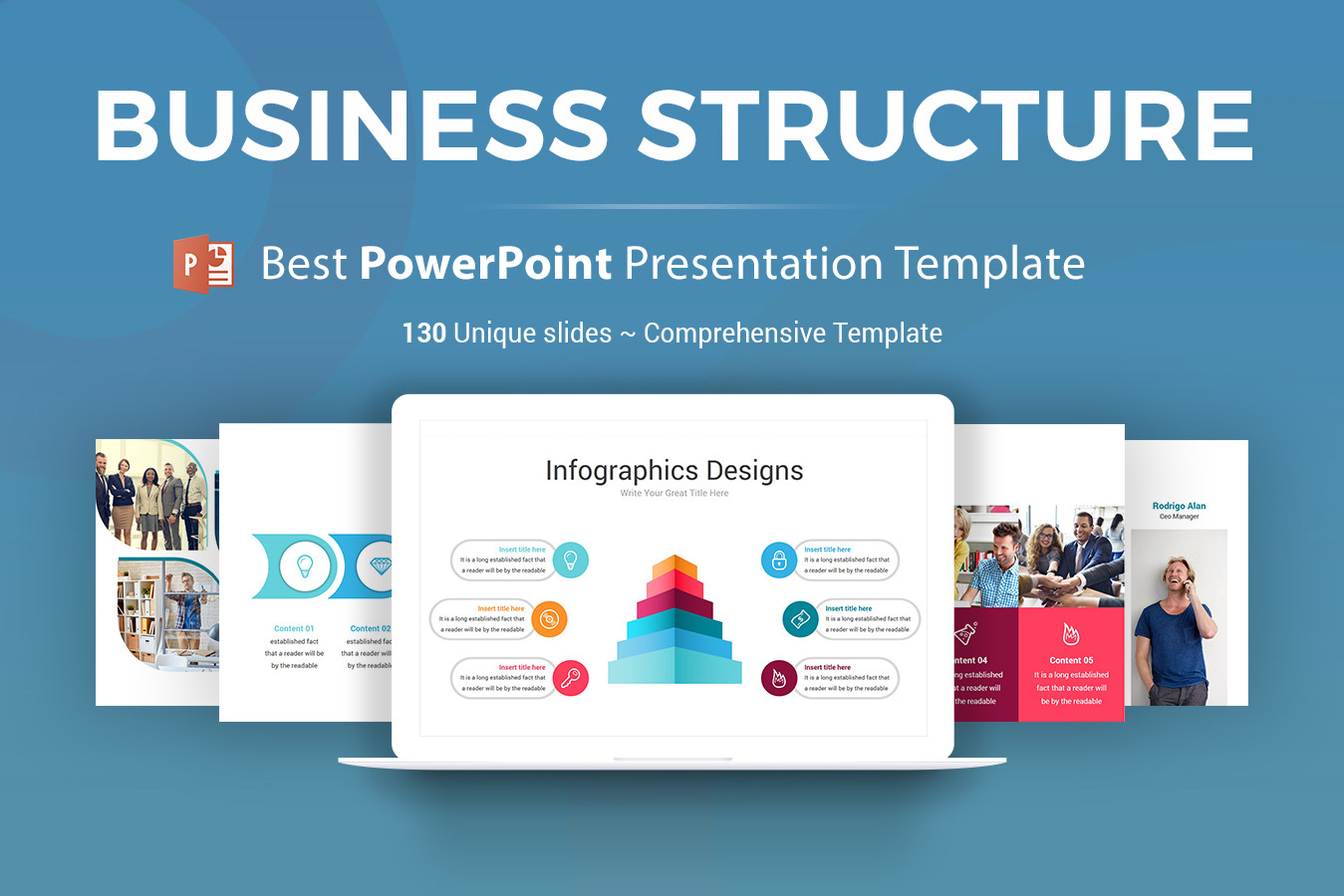 Business Structure PowerPoint template - TemplateMonster