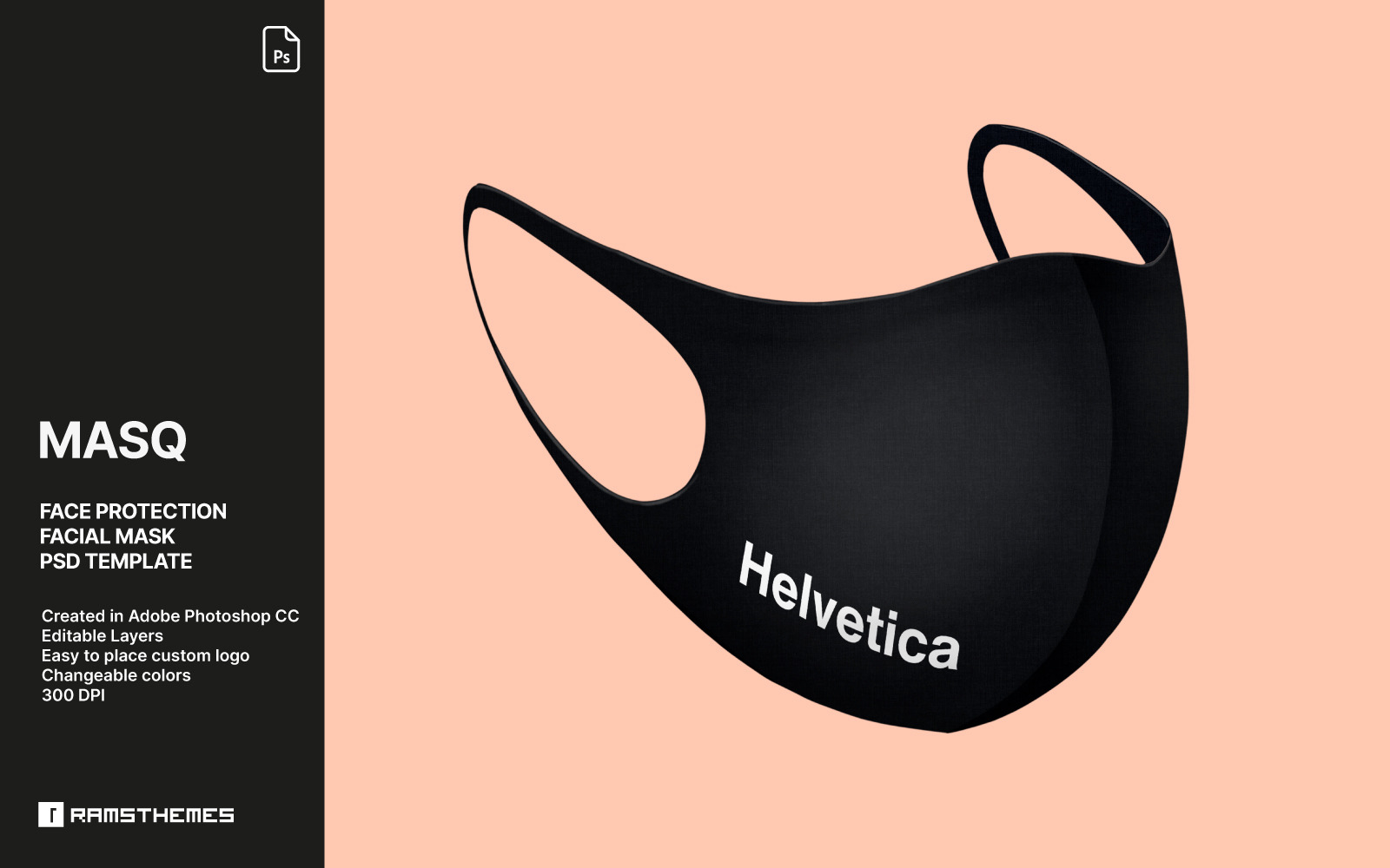 MASQ - Face Protection Facial Mask Free PSD Template