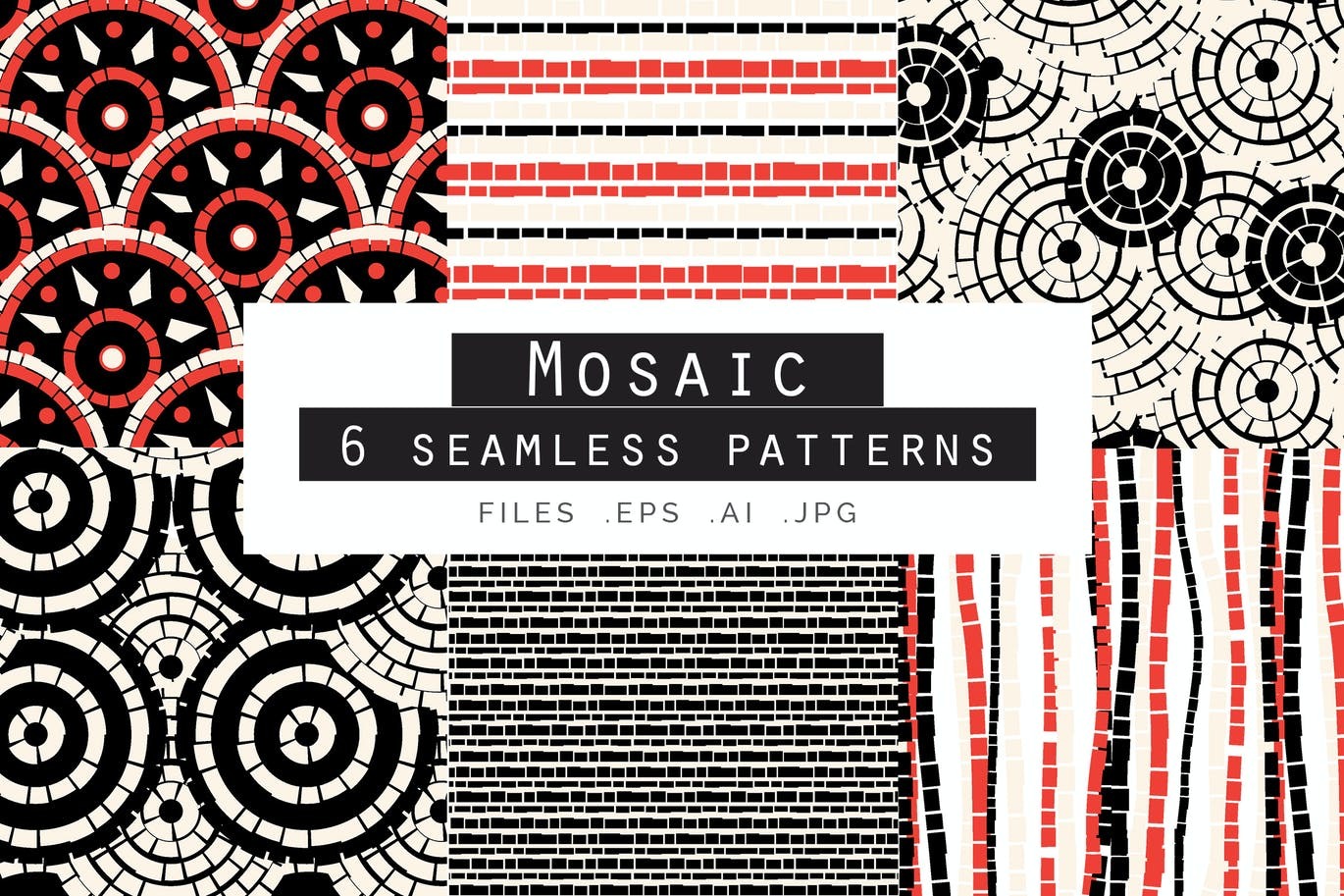 Mosaic Seamless Vector Pattern #156119 - TemplateMonster