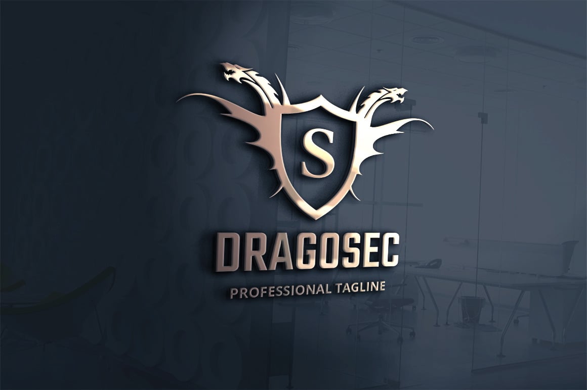 Dragon Security Logo Template #156548 - TemplateMonster
