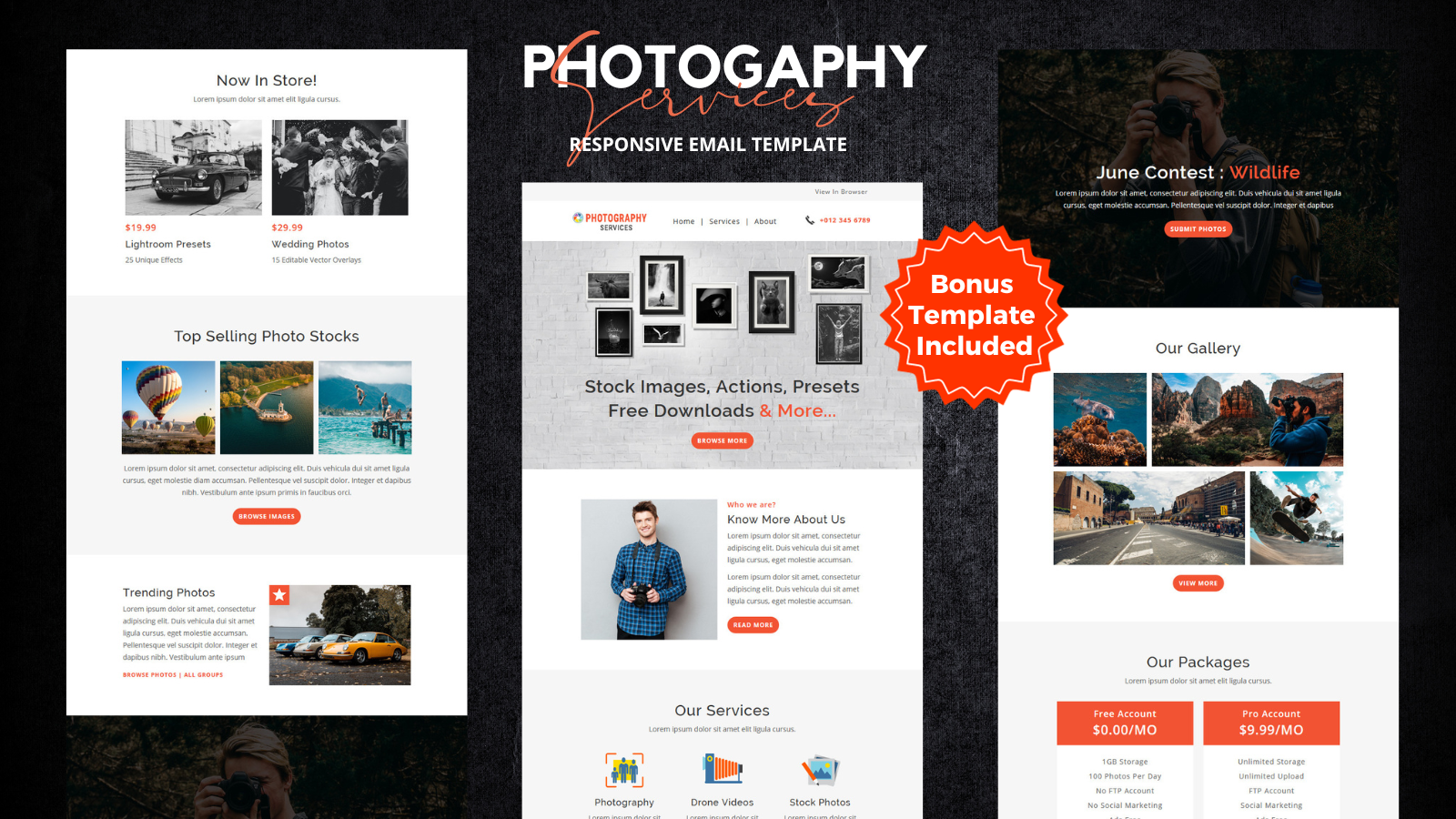 Photography Newsletter Template #156694 - TemplateMonster