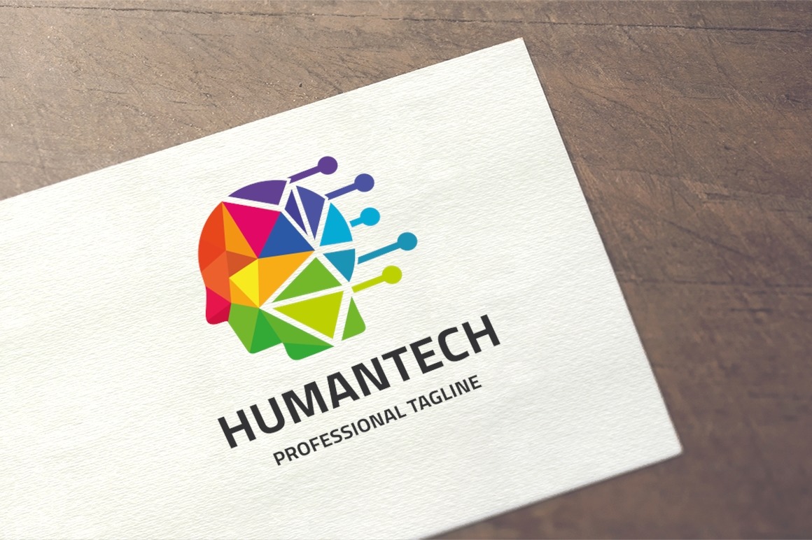 Human Tech Logo Template #157220 - TemplateMonster