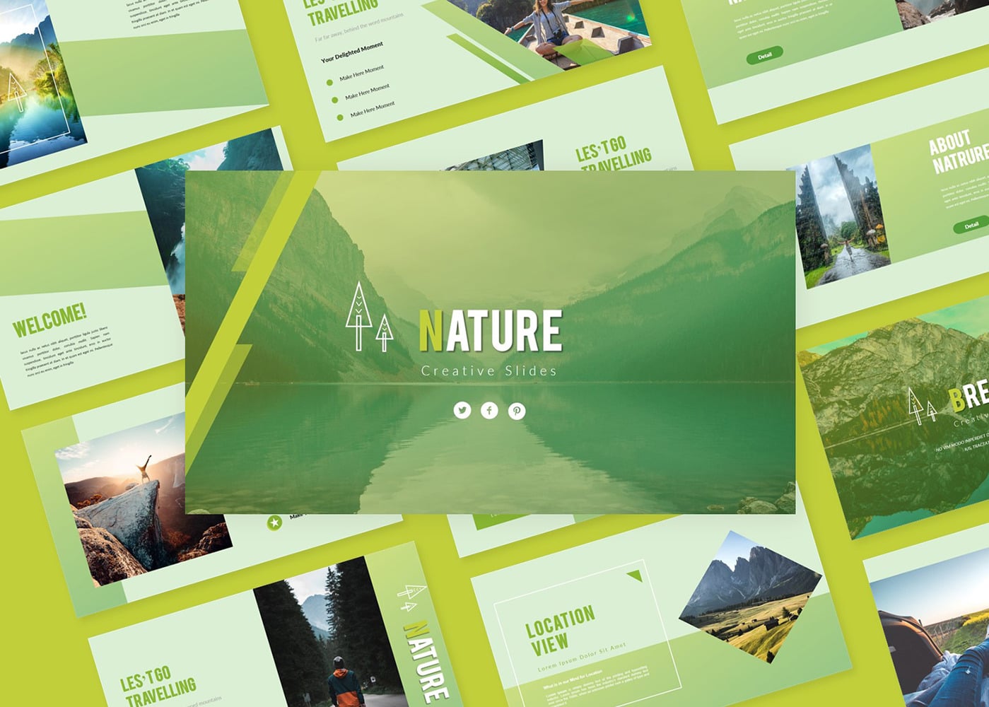 Nature Creative Slide PowerPoint template - TemplateMonster