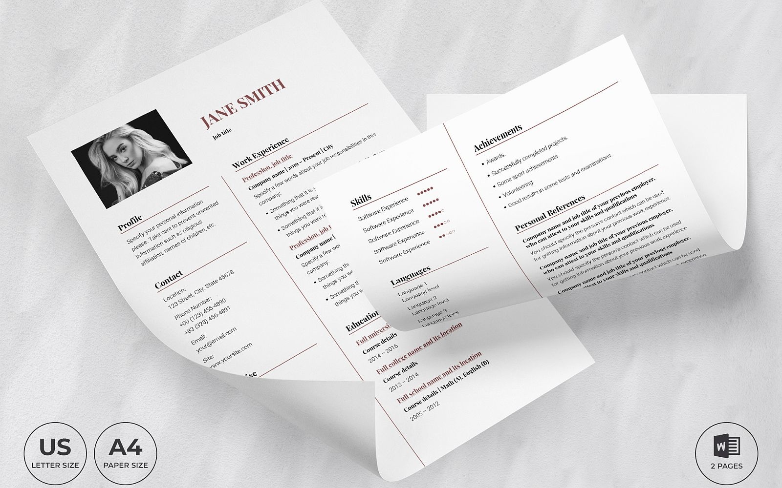 Makeup Artist CV Resume Template #157896 - TemplateMonster