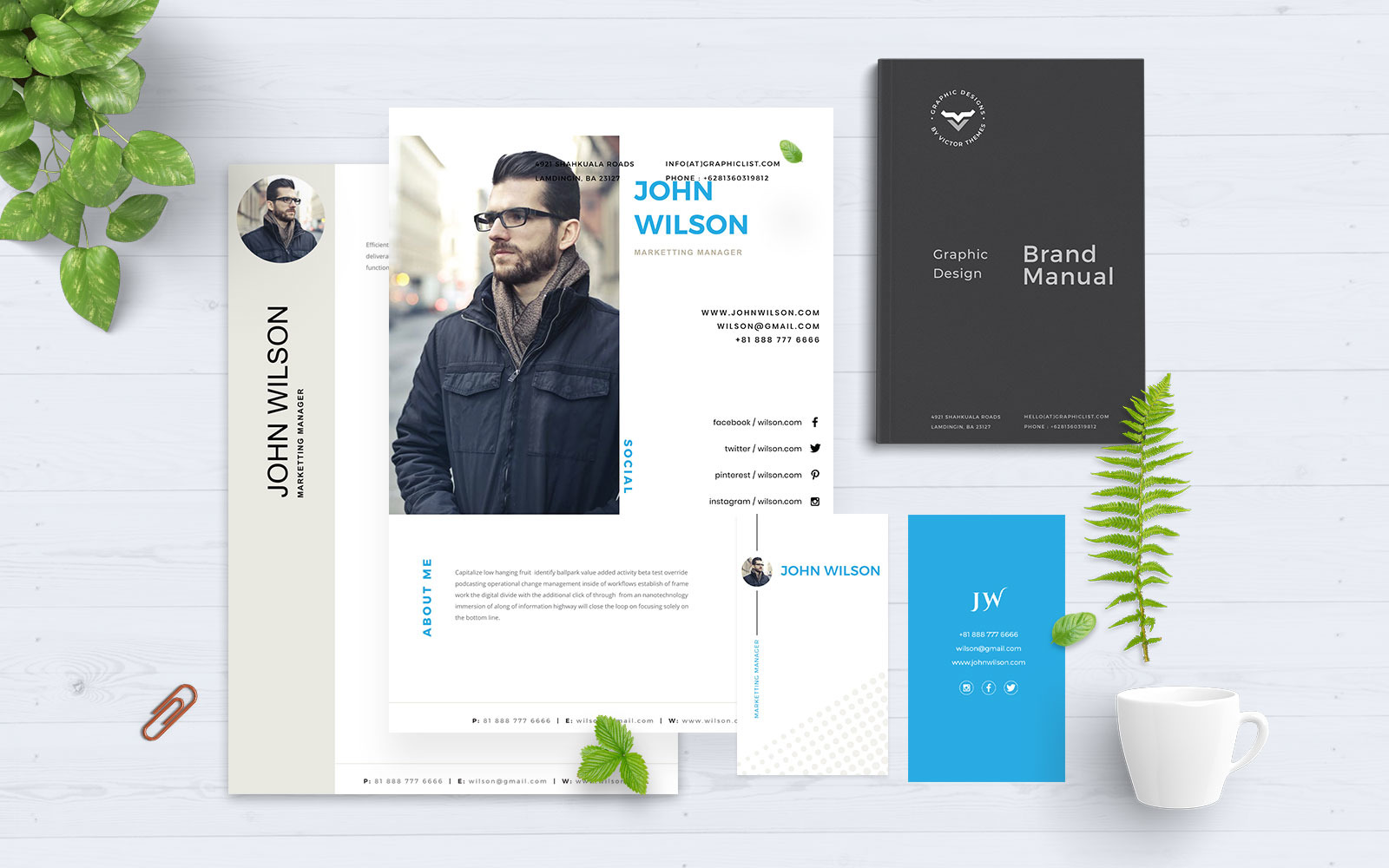 Corporate CV Resume Template #158356 - TemplateMonster
