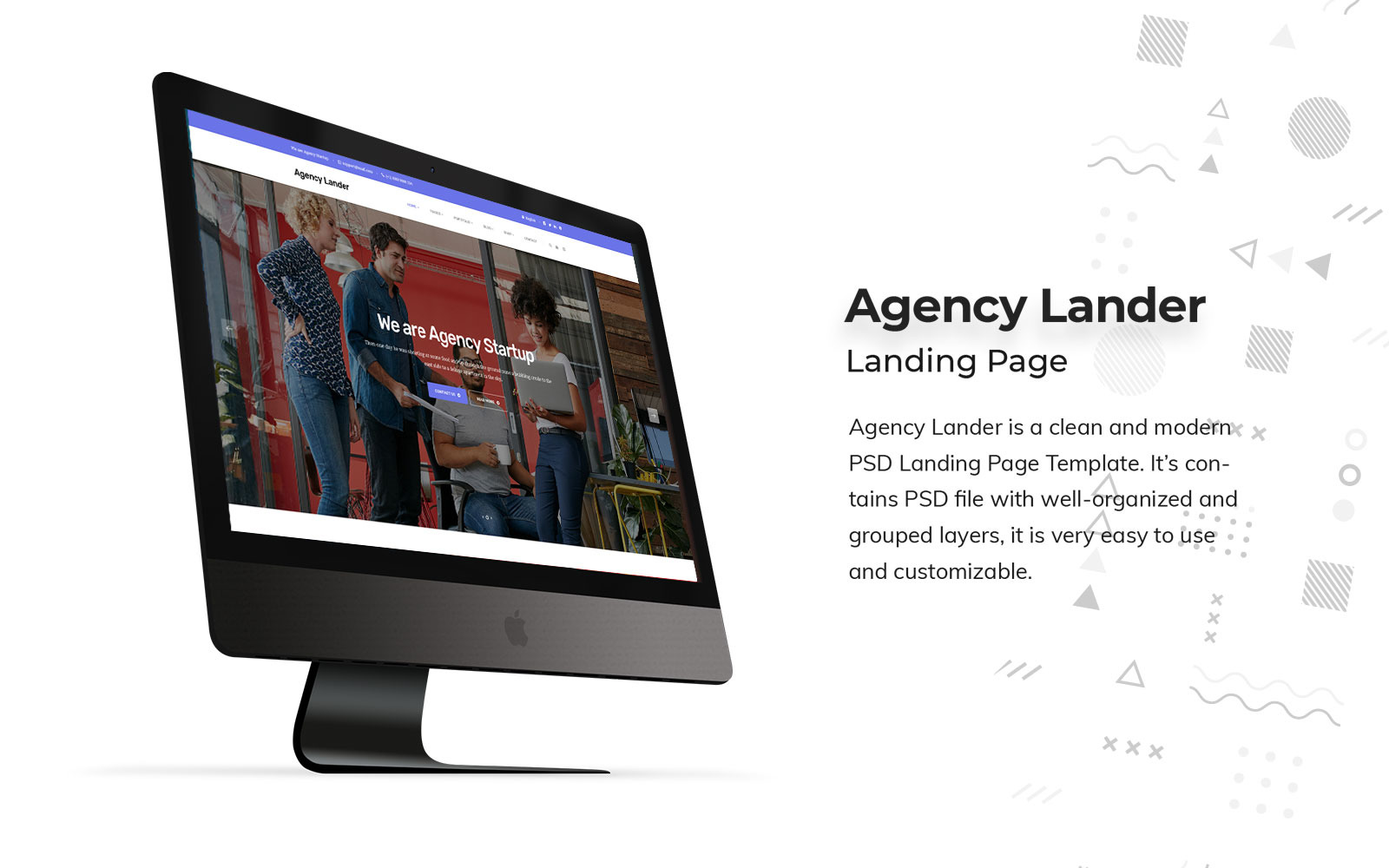 Agency Landing Page PSD Template #158489 - TemplateMonster