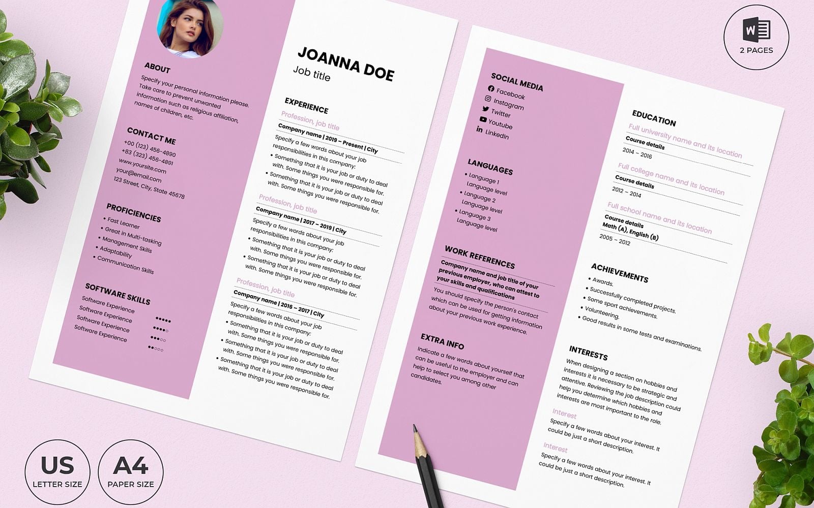Wedding Planner CV Resume Template #159155 - TemplateMonster